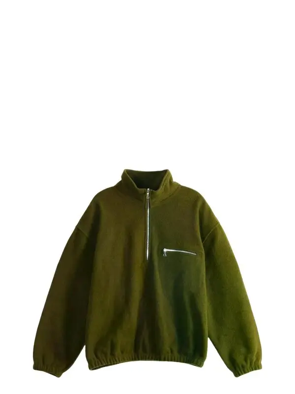 RIER Quarter-zip Fleece Sweatshirt - Green