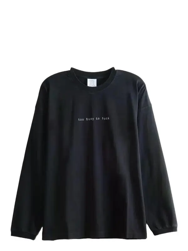 Vetements Slogan-print Long-sleeve T-shirt - Black