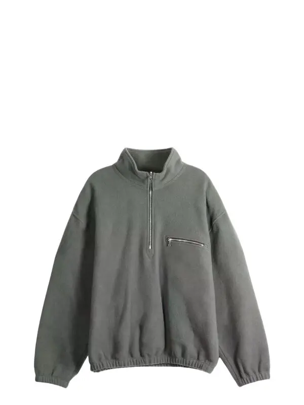 RIER Quarter-zip Fleece Sweatshirt - Grey