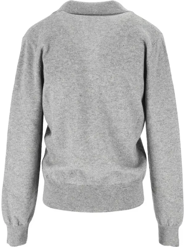 KANGRA Open Collar Sweater - Grey