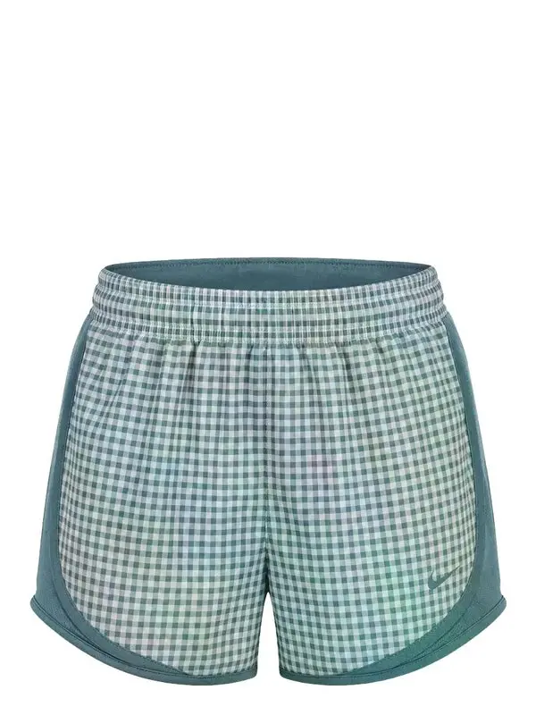 Nike Tempo Gingham Check Running Shorts - Blue