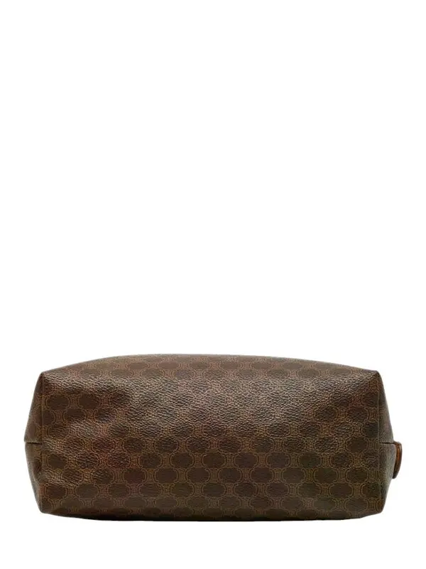 Celine Macadam Coated Canvas Pouch - Brown