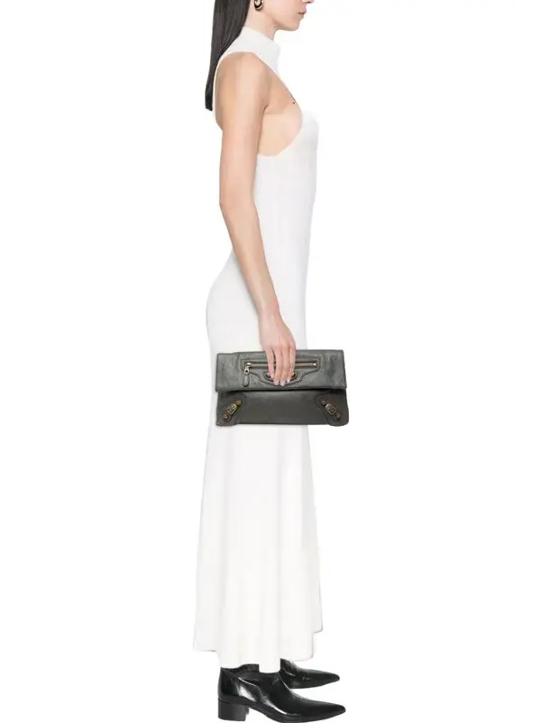 Balenciaga 2012 Lambskin Motocross Giant 12 Envelope Clutch Bag - Grey