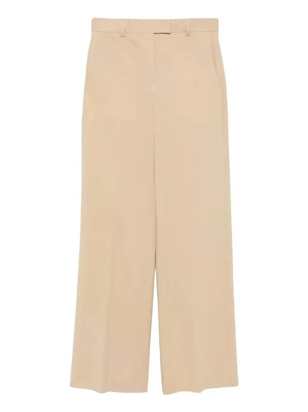 CIRCOLO 1901 Cotton Blend Straight-leg Trousers - Neutrals