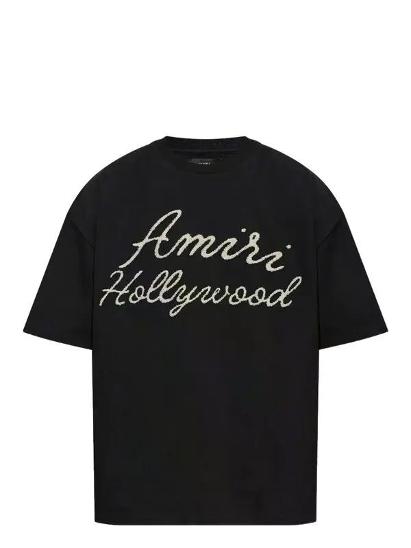 Amiri Logo-embroidered T-shirt - Black