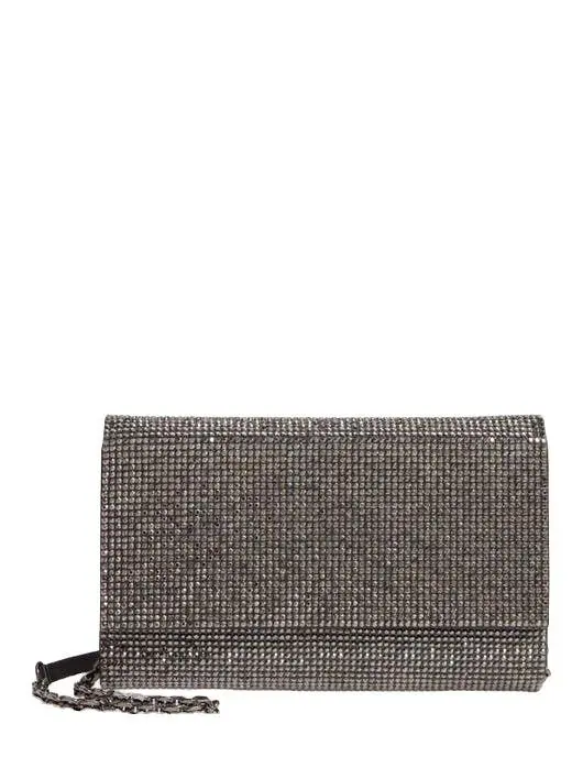 Judith Leiber Fizzoni Beaded Clutch - Ebonized Hematite