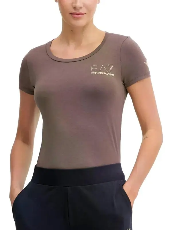 EA7 Logo-embellishment T-shirt - Brown