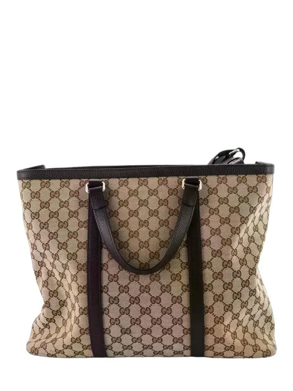 Gucci Gg Canvas Large Tote Bag - Brown