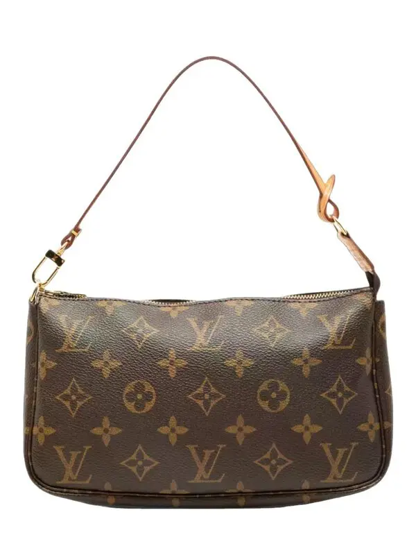 LOUIS VUITTON 2002 Monogram Pochette Accessoires Shoulder Bag - Brown
