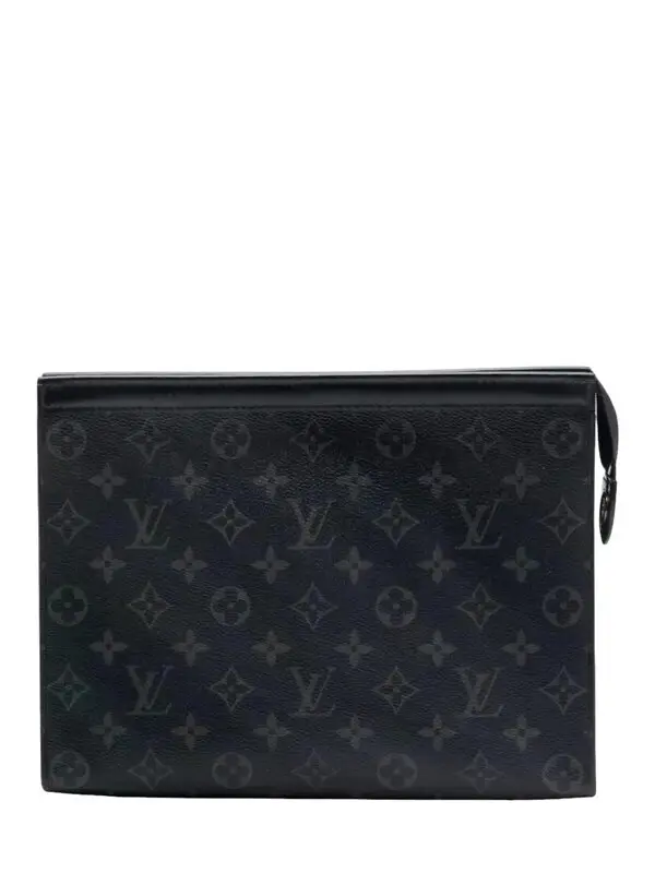 LOUIS VUITTON 2020 Monogram Eclipse Pochette Voyage Mm Clutch Bag - Black