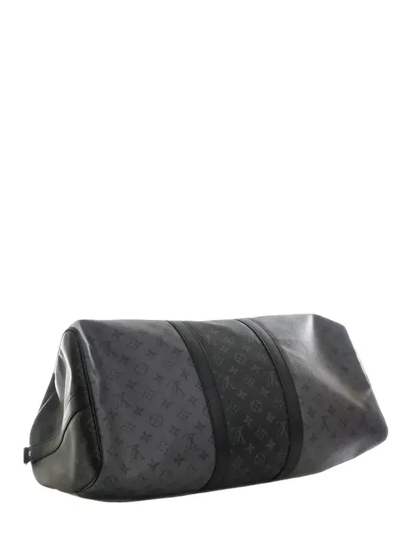 LOUIS VUITTON Keepall Bandouliere 50 Travel Bag - Black