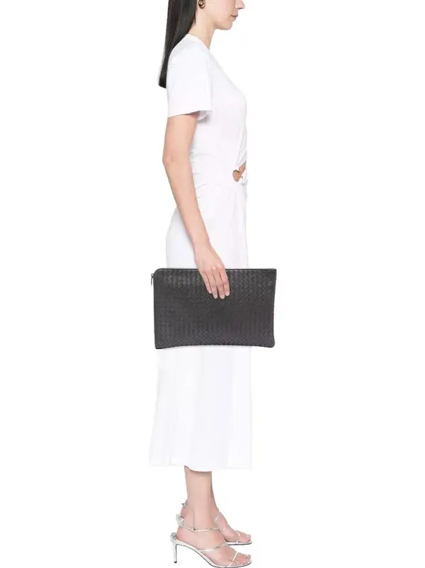Bottega Veneta Nappa Intrecciato Clutch Bag - Grey
