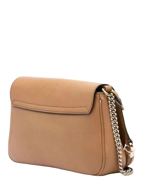 Gucci 2016-2026 Medium Calfskin Soho Chain Flap Crossbody Bag - Brown