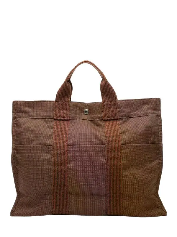 Hermès 1990-2010 Canvas Herline Mm Tote Bag - Brown