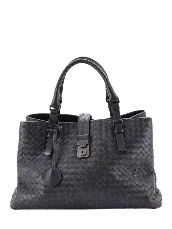 Bottega Veneta Roma Bag Intrecciato Nappa Medium Tote Bag - Blue