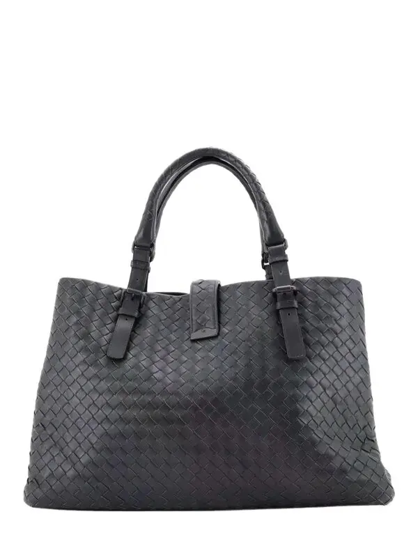 Bottega Veneta Roma Bag Intrecciato Nappa Medium Tote Bag - Blue
