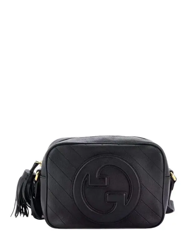 Gucci Blondie Nm Camera Shoulder Bag Diagonal Quilted Leather Small Crossbody Bag - Black
