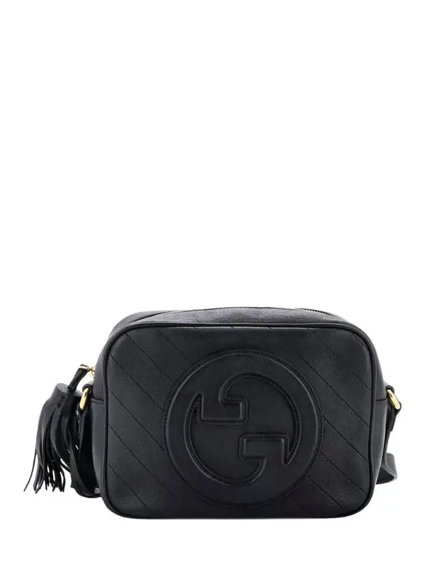 Gucci Blondie Nm Camera Shoulder Bag Diagonal Quilted Leather Small Crossbody Bag - Black