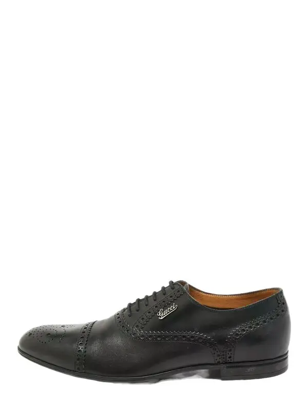 Gucci Leather Lace-up Brogues - Black