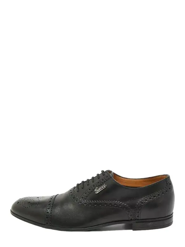 Gucci Leather Lace-up Brogues - Black