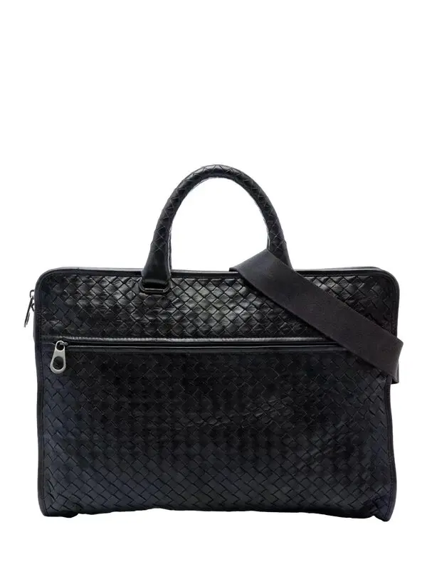 Bottega Veneta Intrecciato Nappa Leather Briefcase - Black