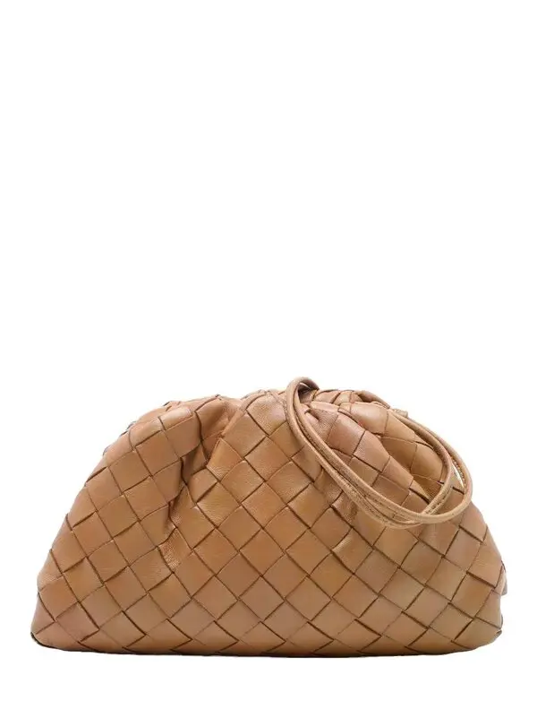 Bottega Veneta Nappa Intrecciato Mini Pouch Crossbody Bag - Brown