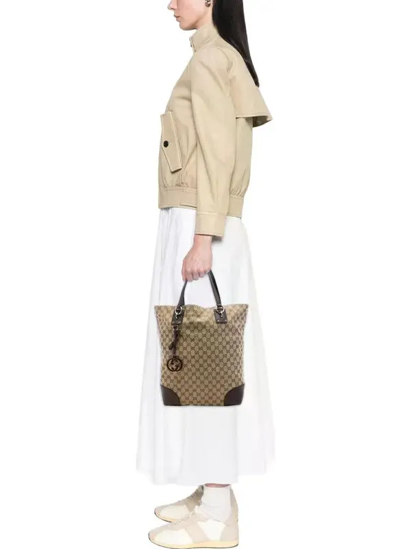 Gucci Gg Charm Tote Bag - Neutrals