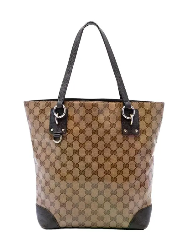Gucci Gg Crystal Vertical Charm Tote Bag - Neutrals