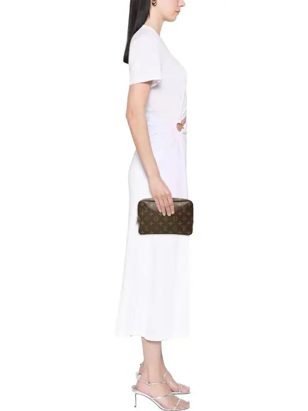 LOUIS VUITTON 1986 Monogram Canvas Troussse Toilette 23 Clutch - Brown