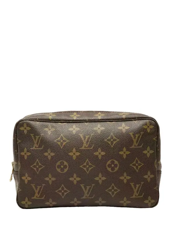 LOUIS VUITTON 1986 Monogram Canvas Troussse Toilette 23 Clutch - Brown