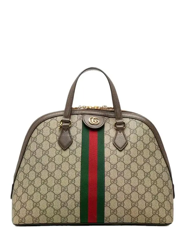 Gucci Ophidia Gg Supreme Web Satchel - Neutrals