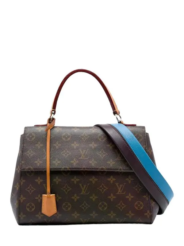 LOUIS VUITTON Monogram Canvas Cluny Mm Satchel - Brown