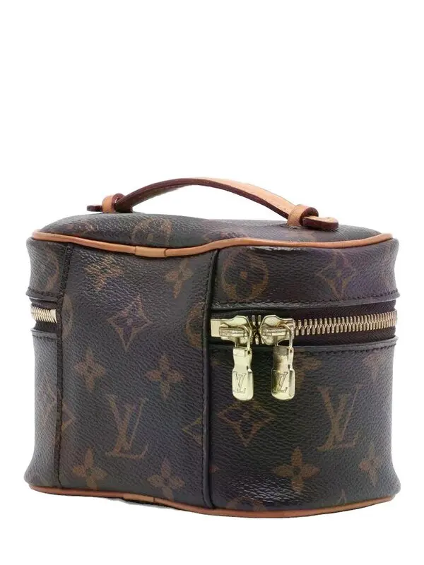 LOUIS VUITTON Monogram Nice Nano Case Vanity Bag - Brown
