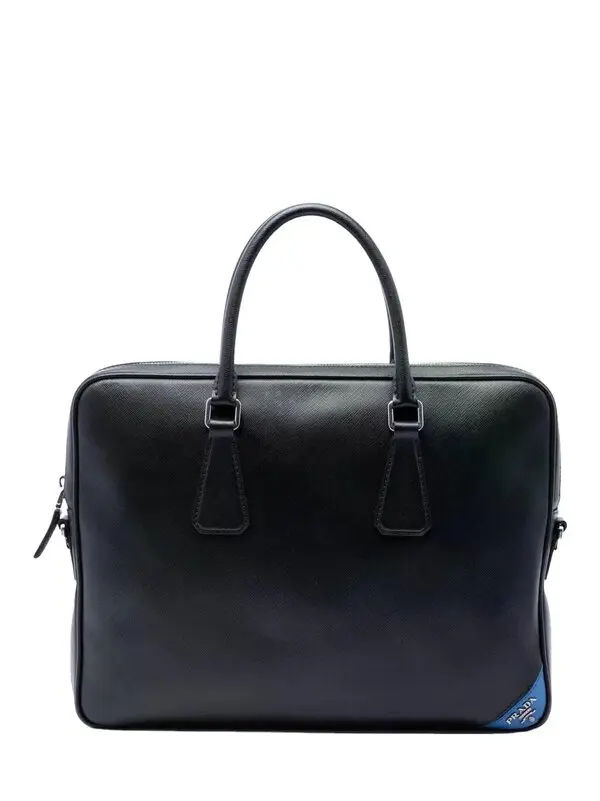 Prada Saffiano Leather Business Bag - Black