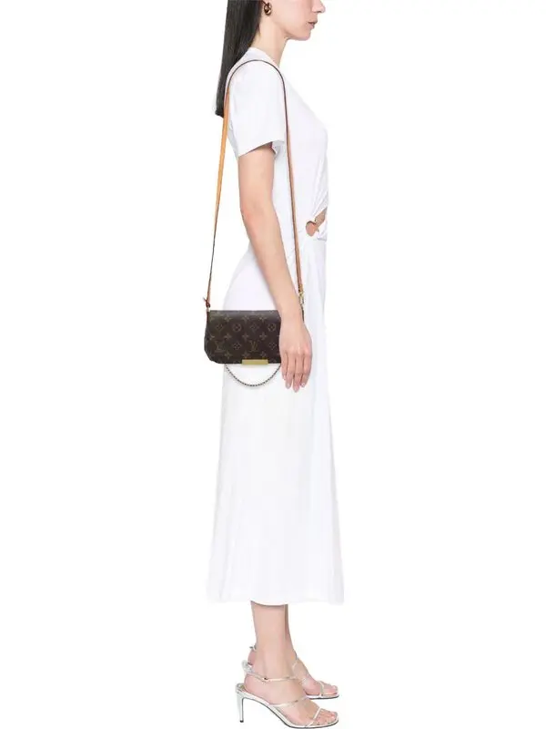 LOUIS VUITTON Monogram Canvas Favorite Mm Satchel - Brown