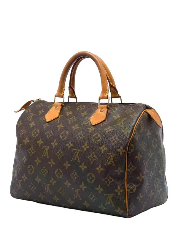 LOUIS VUITTON Monogram Speedy 30 Boston Bag - Brown