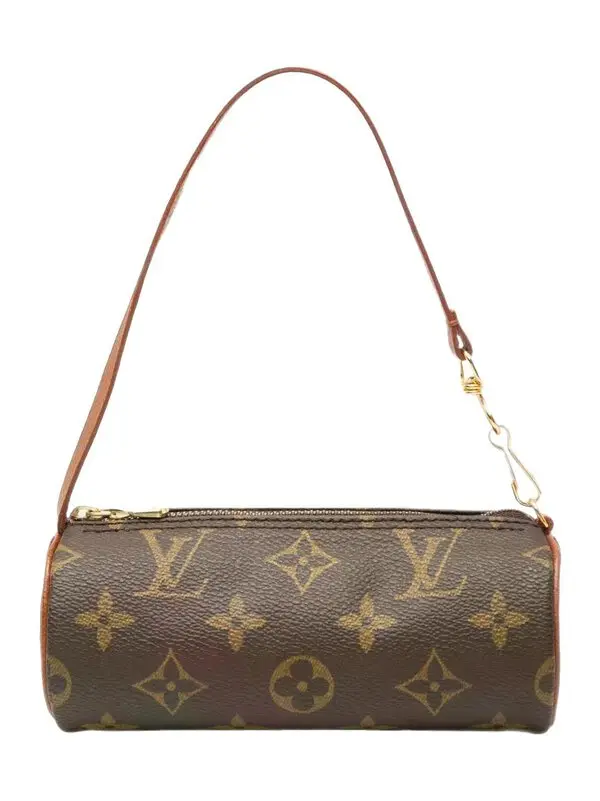 LOUIS VUITTON Monogram Papillon Pochette Handbag - Brown