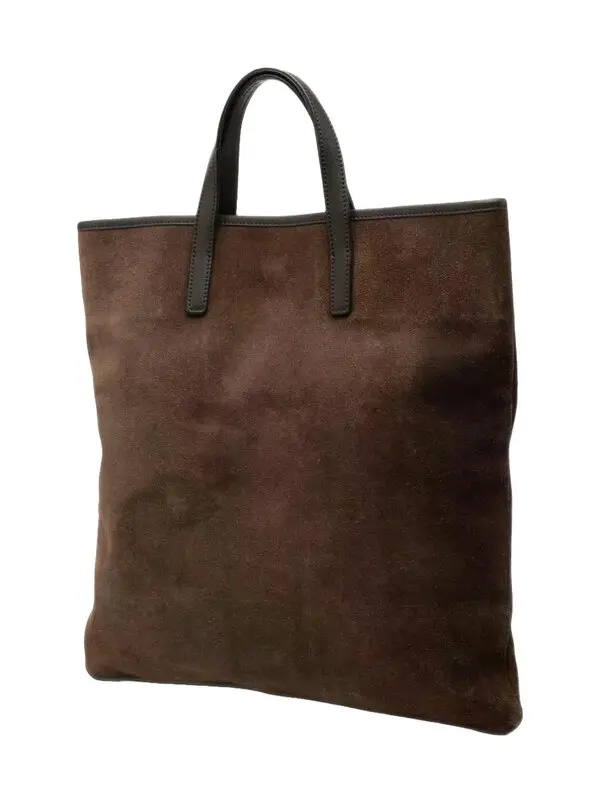 Loewe Suede Anagram Tote Bag - Brown