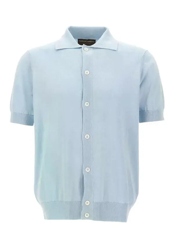 FILIPPO DE LAURENTIIS Short-sleeve Knit Shirt - Blue