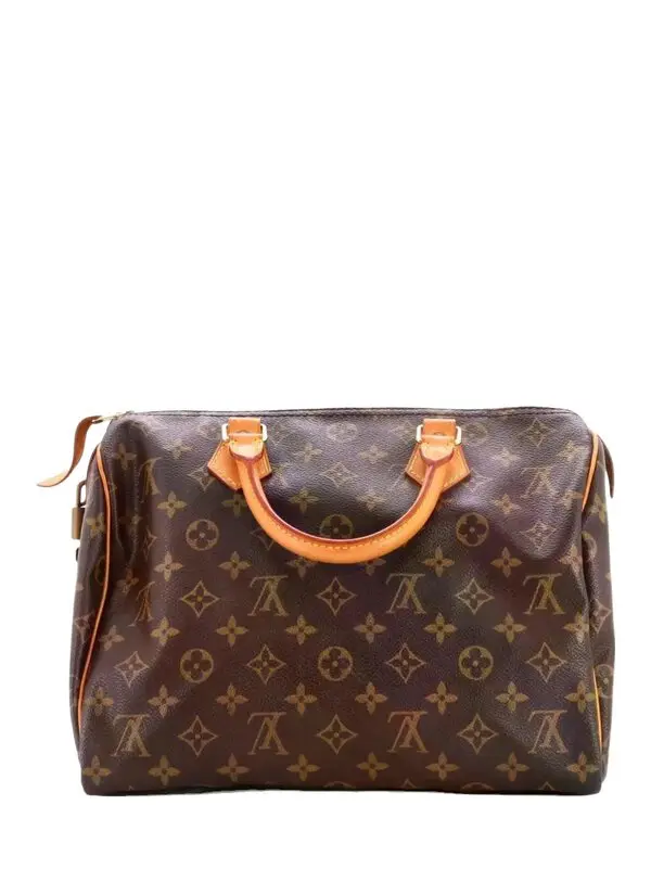 LOUIS VUITTON Speedy Monogram Canvas 30 Satchel - Brown
