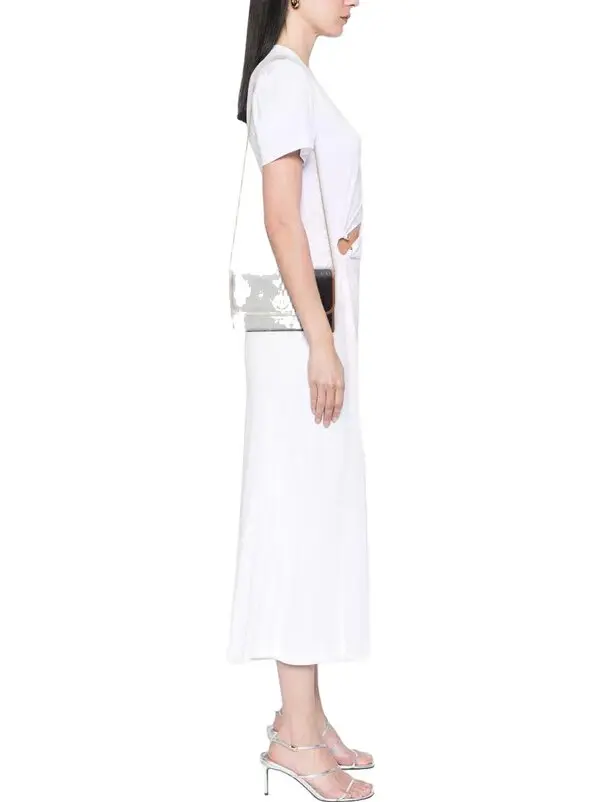Dior 20th Century Honeycomb Coated Canvas Chain Flap Crossbody Bag - Black