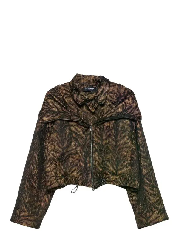 KIKO KOSTADINOV Tiger-pattern Hooded Jacket - Brown