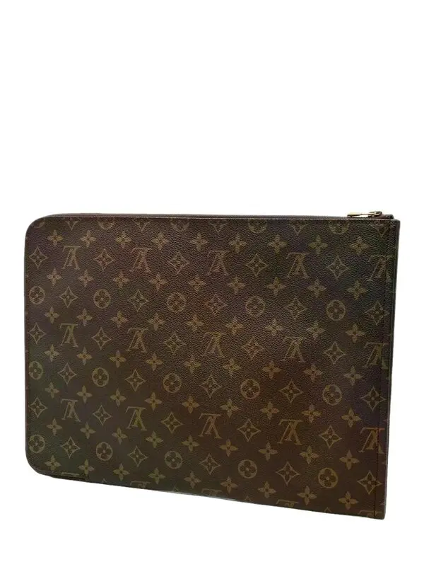 LOUIS VUITTON 1986 Monogram Poche Documents Portfolio - Brown