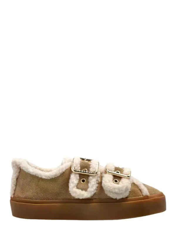 Inuikii Shearling-trim Buckle Trainers - Brown
