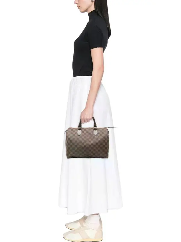 LOUIS VUITTON Damier Ebene Speedy 30 Boston Bag - Brown