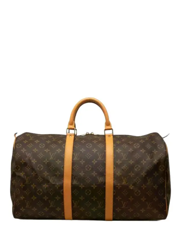 LOUIS VUITTON Monogram Keepall 50 Travel Bag - Brown