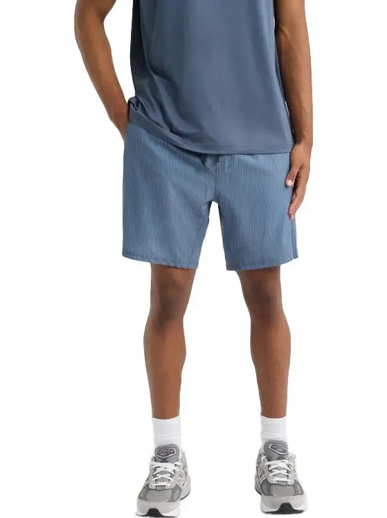 SANTO STUDIO Pinstriped Performance Shorts - Navy