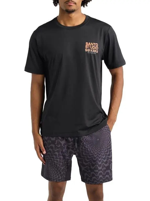 SANTO STUDIO Boxing Division Performance Graphic T-shirt - Black