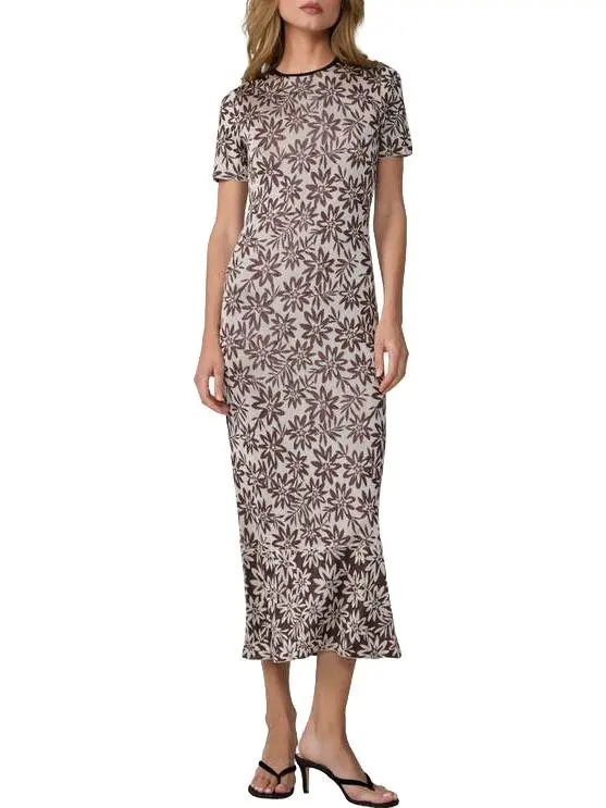 Diane Von Furstenberg Rhona Floral Midi Dress - Thistle Br