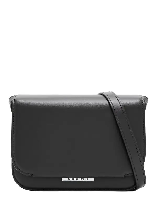 Giorgio Armani Small Leather Shoulder Bag - Brown